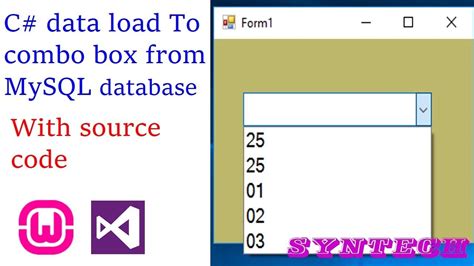 c how to link combobox with database values with mysql database 04 [with source code] youtube