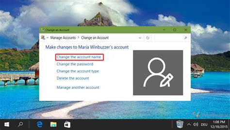 How To Change A Username Account Name In Windows 10 WinBuzzer