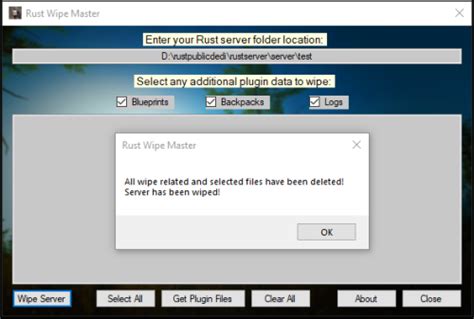 Rust Wipe Tool Master Tools Codefling