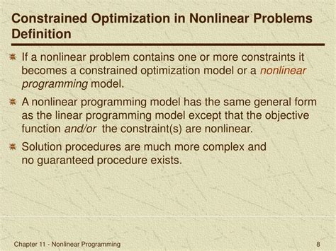 ppt chapter 11 nonlinear programming powerpoint presentation free download id 5756500