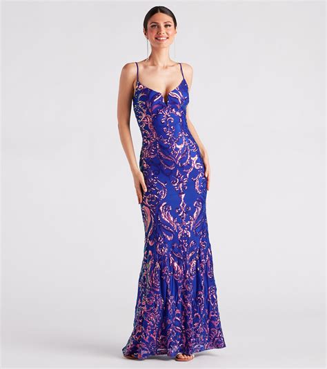 Kaley Formal Sequin Mermaid Long Dress And Windsor