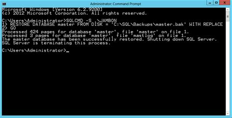 HOW TO Restore The Master Database In SQL 2012 SQLRockstar