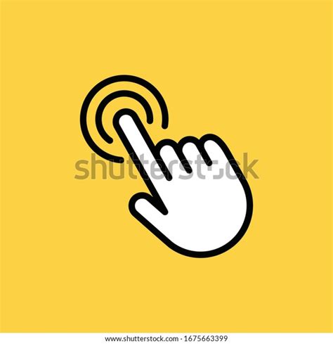 Hand Clicking Icon Click Pointer Vector Stock Vector Royalty Free