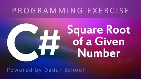 C Program To Find Square Root Of A Given Number Programming Exercise