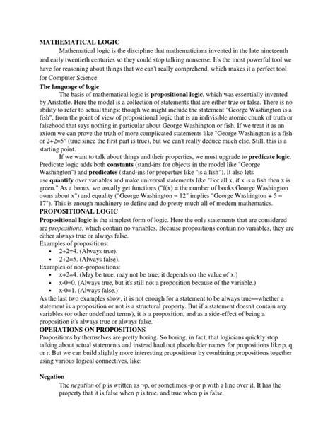 mathematical logic pdf logic first order logic