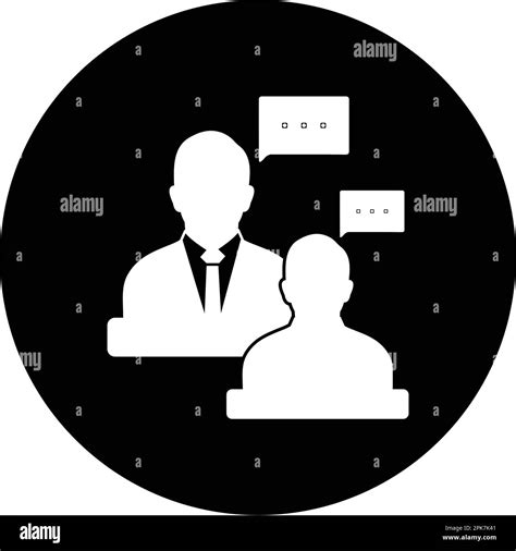 Business Financial Adviser Icon Rounded Button Style Vector EPS Stock
