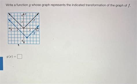 Solved Write A Function G Whose Graph Represents The Chegg