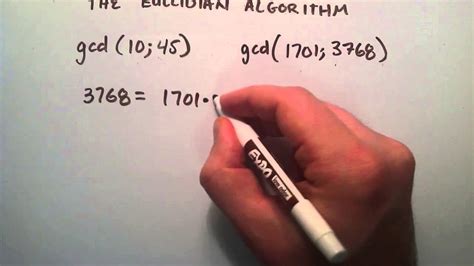 how to find the greatest common divisor by using the euclidian algorithm youtube