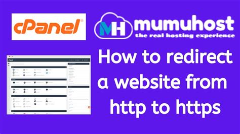 How To Redirect From To HTTPS In CPanel Redirection MumuHost