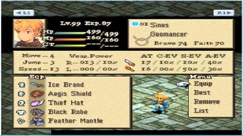 Final Fantasy Tactics Solo Geomancer Farlem Youtube