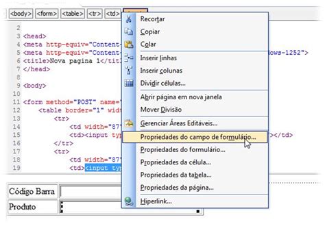 Criando um formulário para entrada de dados de produtos PHP e HTML