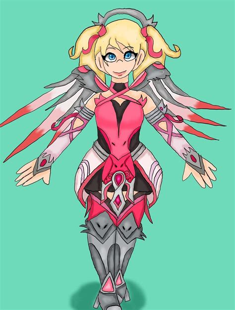 Pink Mercy Redraw Overwatch Amino