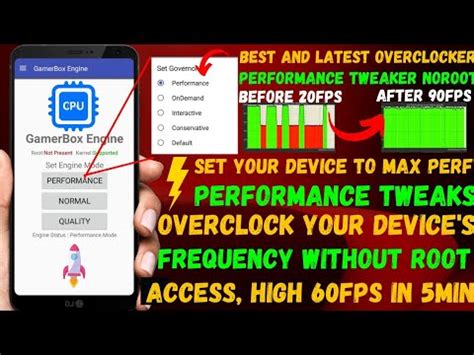 Performance Tweaks Overclock Android No Root Increase Performance