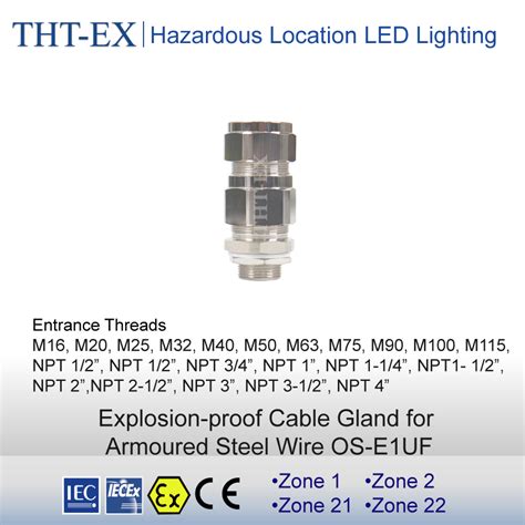 Iecex Atex Os E Uf Hazardous Location Cable Gland Explosion Proof