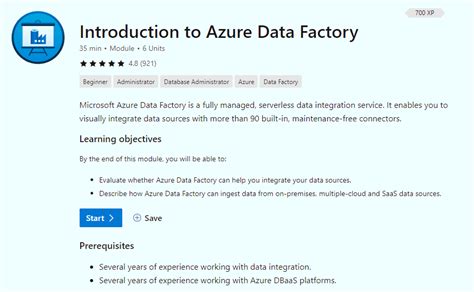 A Summary Of Introductory Training Modules Azure Data Factory