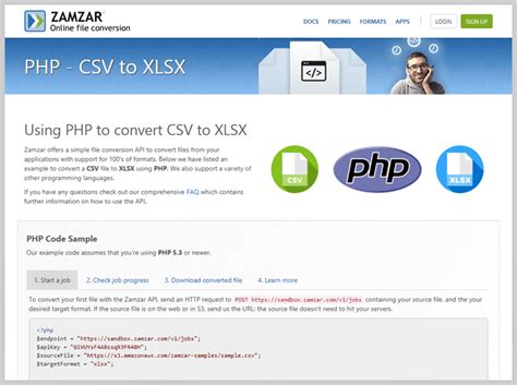 zamzar csv converter api reviews pricing and features 2022 formget