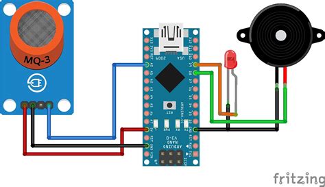 arduino alcohol detector mq 3 sensor