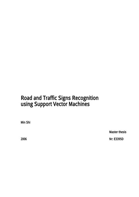 pdf road and traffic signs recognition using support vector machines
