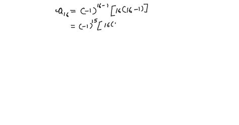 solved find the indicated term of the sequence an 1 n 1[n n 1 ] a16