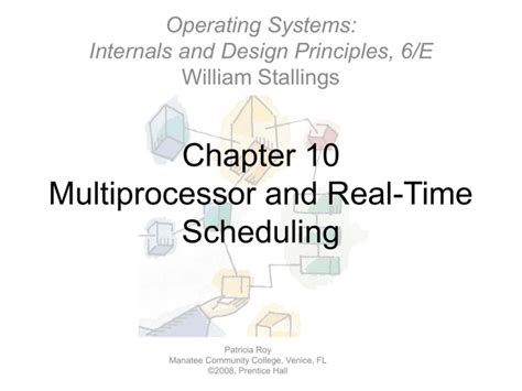 chapter 10 multiprocessor and real time scheduling operating systems