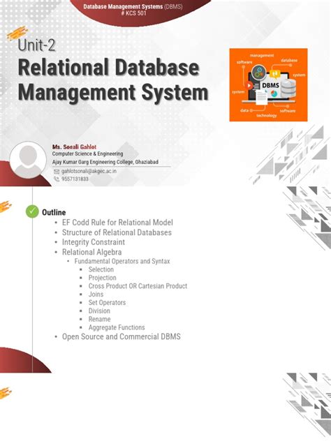 dbms unit 2 pdf relational model relational database