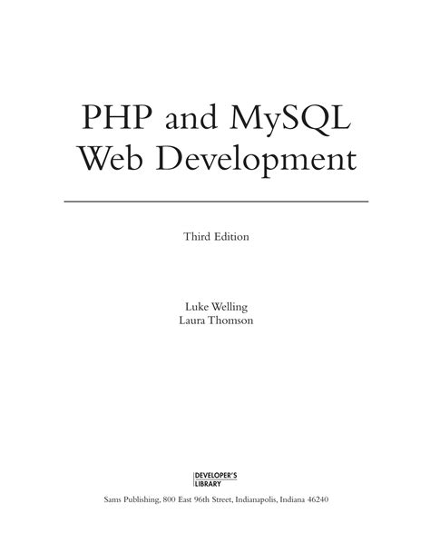 SOLUTION Sams Php And Mysql Web Development 3rd Edition Studypool