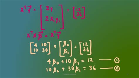 ml 6 gradient descent algorithm and matrix method for simple and multiple regression youtube