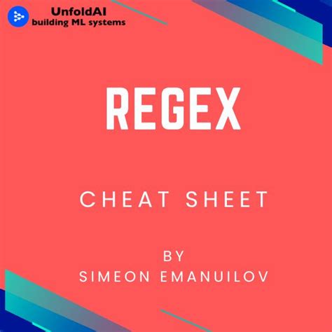 Regular Expressions RegEx Cheat Sheet UnfoldAI