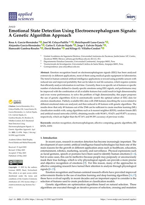 pdf emotional state detection using electroencephalogram signals a genetic algorithm approach