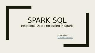 Spark Sql Relational Data Processing In Spark