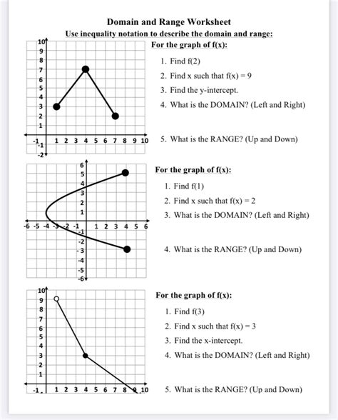 41 domain and range interval notation worksheet with answers worksheet database