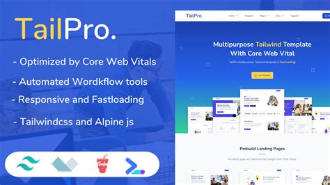 Trending Tailwind Templates Made With Alpine Js Matching Landing