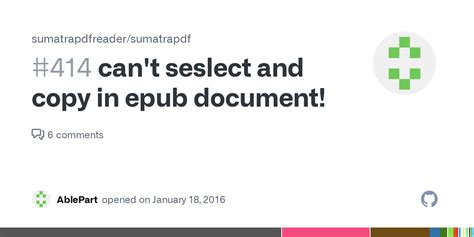 can t seslect and copy in epub document · issue 414 · sumatrapdfreader sumatrapdf · github