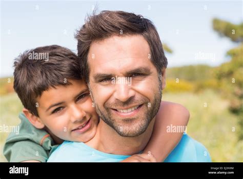 Father And Son In The Countryside Stock Photo Alamy