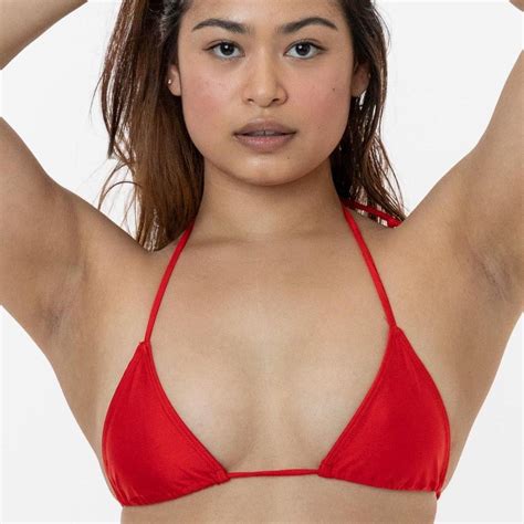 American Apparel Womens Red Bikinis And Tankini Sets Depop
