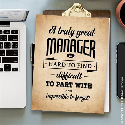 Great Male Manager Quote Gifts Office Manager Appreciation Printable