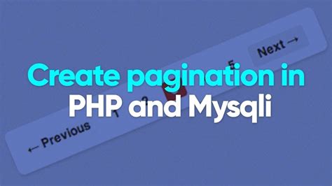 how to create pagination in php and mysqli php tutorial youtube