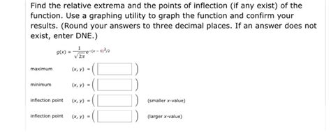 solved find the relative extrema and the points of