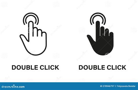Click Gesture Hand Cursor Of Computer Mouse Black Silhouette Icon