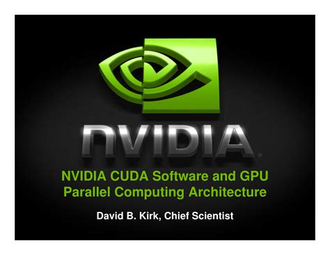 pdf nvidia cuda software and gpu parallel computing architecture