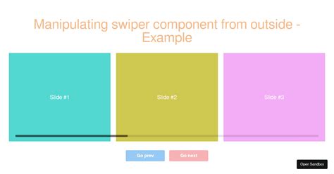 Manipulating Swiper Component From Outside Example Forked Codesandbox