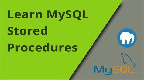 learning mysql stored procedures youtube