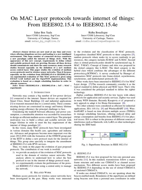 iot macprotocal ieee paper pdf internet of things computer network