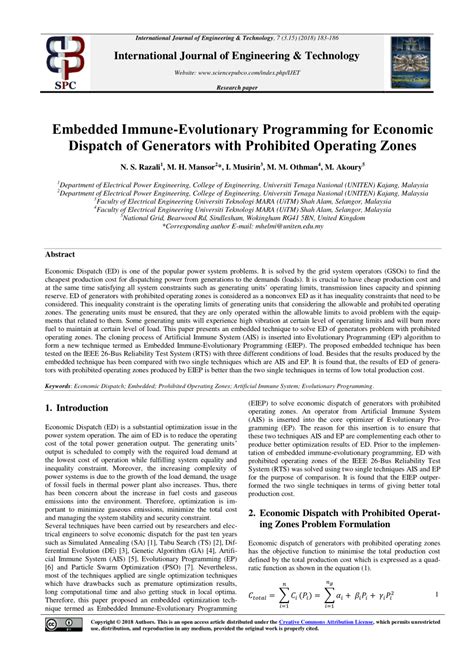 pdf embedded immune evolutionary programming for economic dispatch of generators with