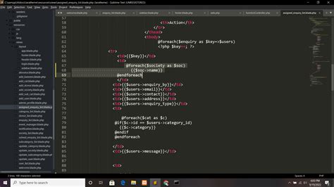php how to pass this two variables enquiry[] society[] in view in laravel stack overflow