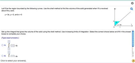 solved let r be the region bounded by the following curves