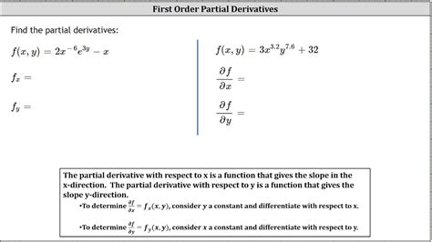 determining partial derivatives functions of two variables youtube