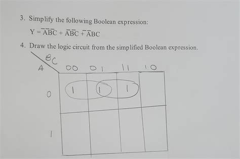 9 simplify the following boolean expression
