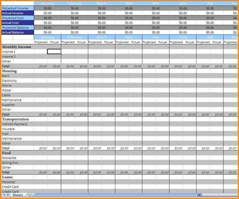 Monthly Bills Spreadsheet Template Excel Excelxo