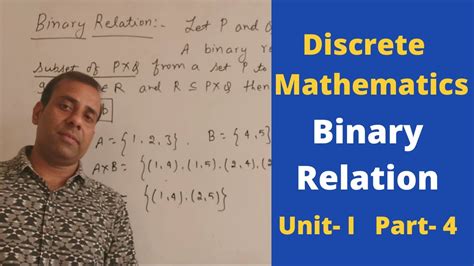 binary relation domain of relation range of relation discrete mathematics mdu youtube